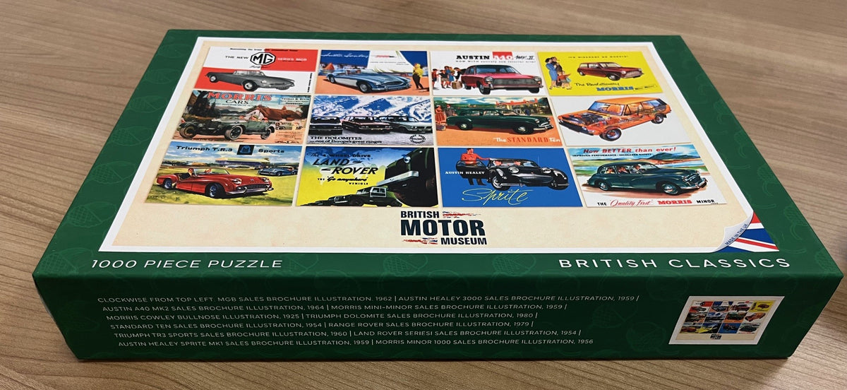British Classics 1000 Piece Jigsaw Puzzle – British Motor Museum