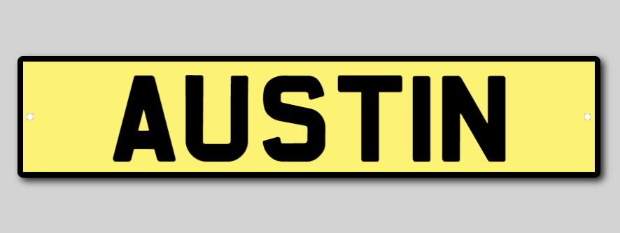 Austin Number Plate – British Motor Museum