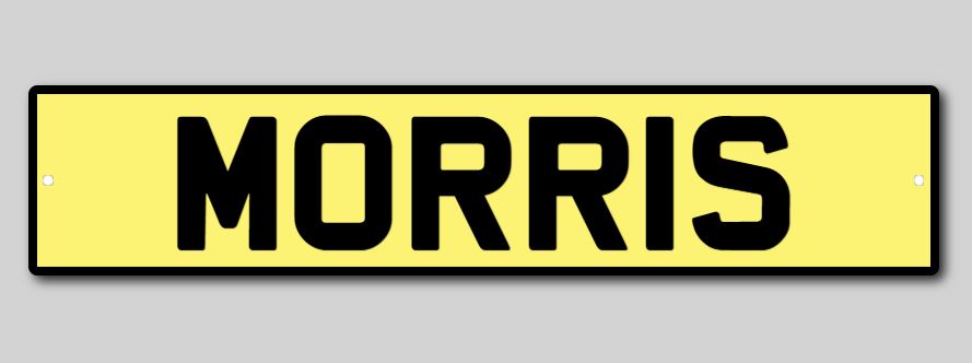 Morris Number Plate Sign – British Motor Museum