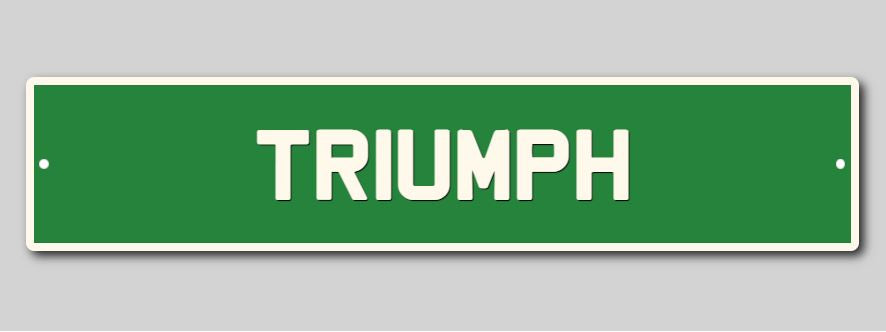 Triumph Number Plate Sign – British Motor Museum