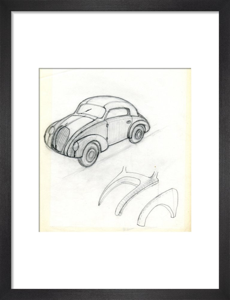 Mosquito Bodyshell Sketch by Issigonis – British Motor Museum