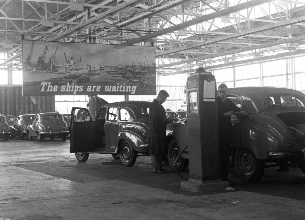Austin A40s Longbridge Factory 1951 – British Motor Museum