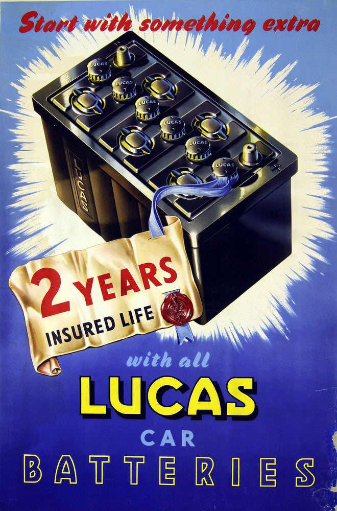 Lucas Poster Product Batteries – British Motor Museum