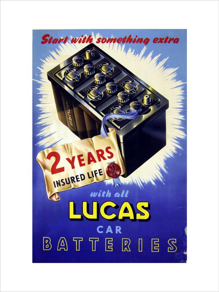 Lucas Poster Product Batteries – British Motor Museum